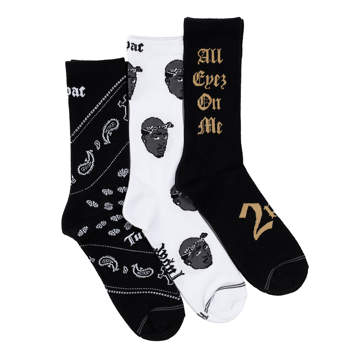 Tupac Bandana 3 Pairs, Black – EXOSHOP