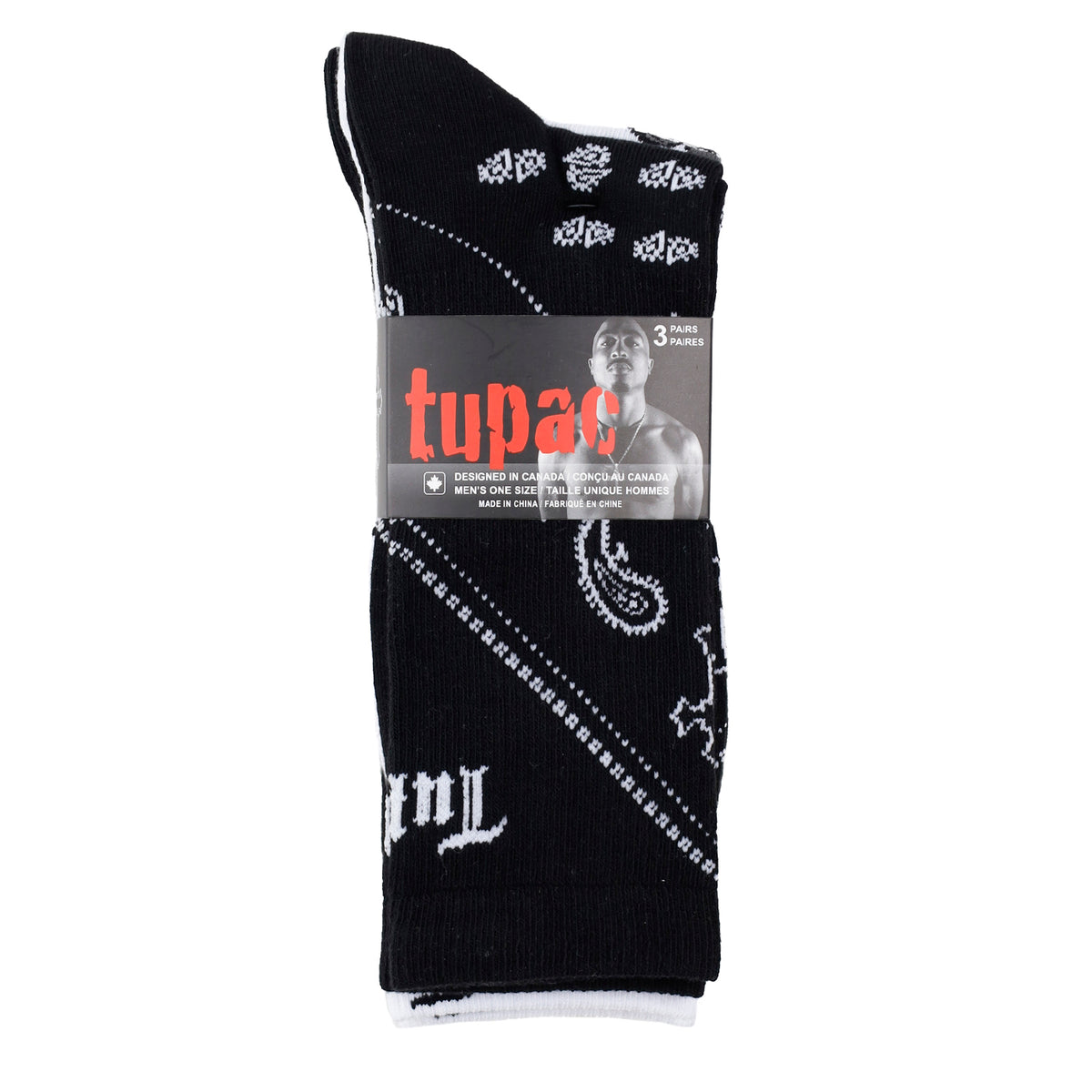 Tupac Bandana 3 Pairs, Black – EXOSHOP