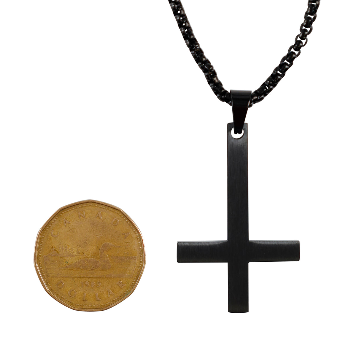 Upside Down Stainless Cross, Black – EXOSHOP