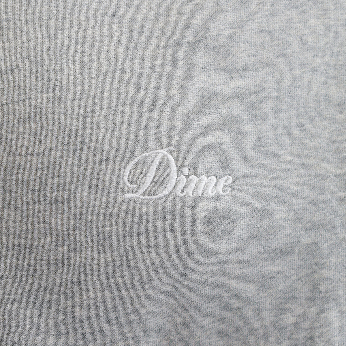Cursive Small Logo Zip, Heather Grey – EXOSHOP