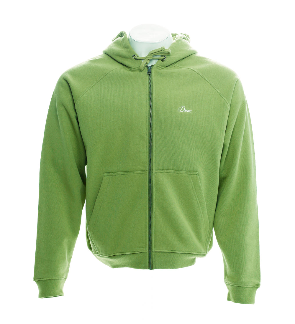 Cursive Small Logo Zip, Gold Olive – EXOSHOP