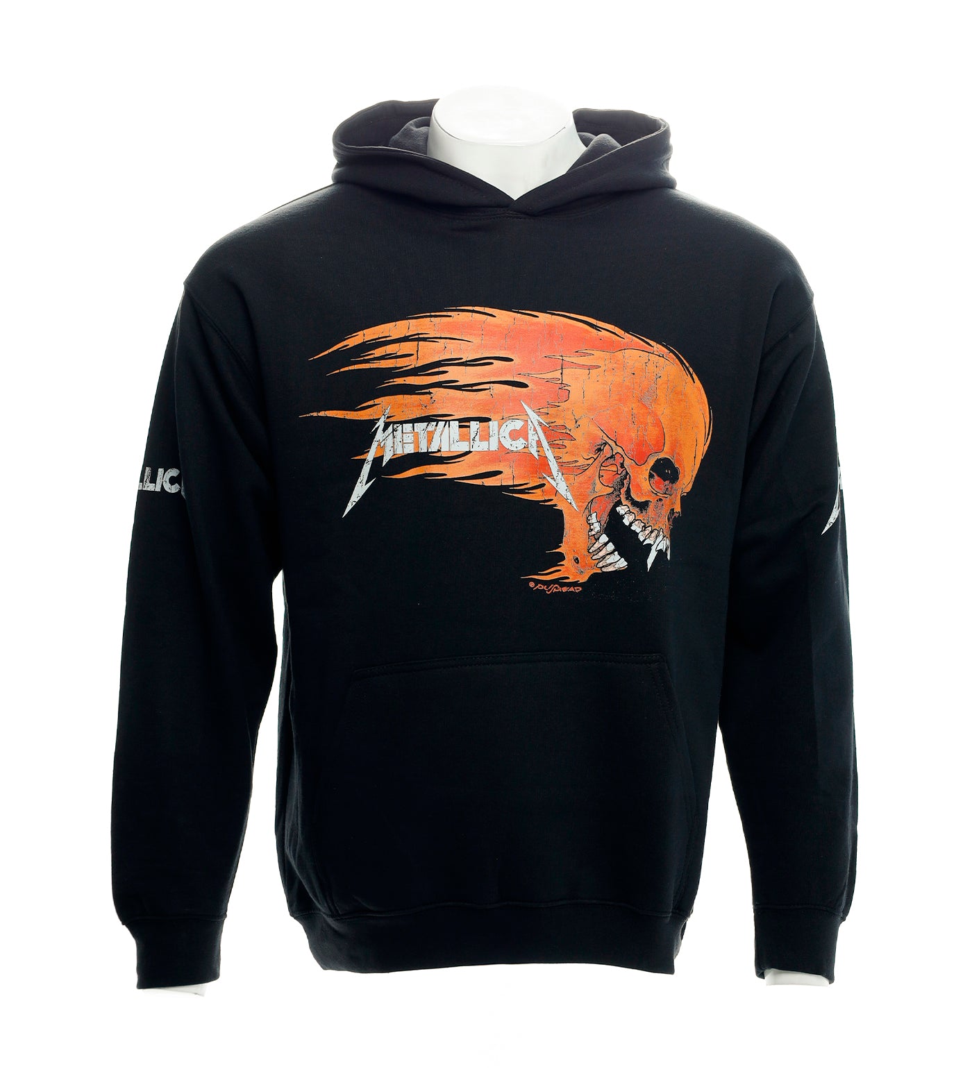 Worn Pushead Flaming Skull, Black – EXOSHOP