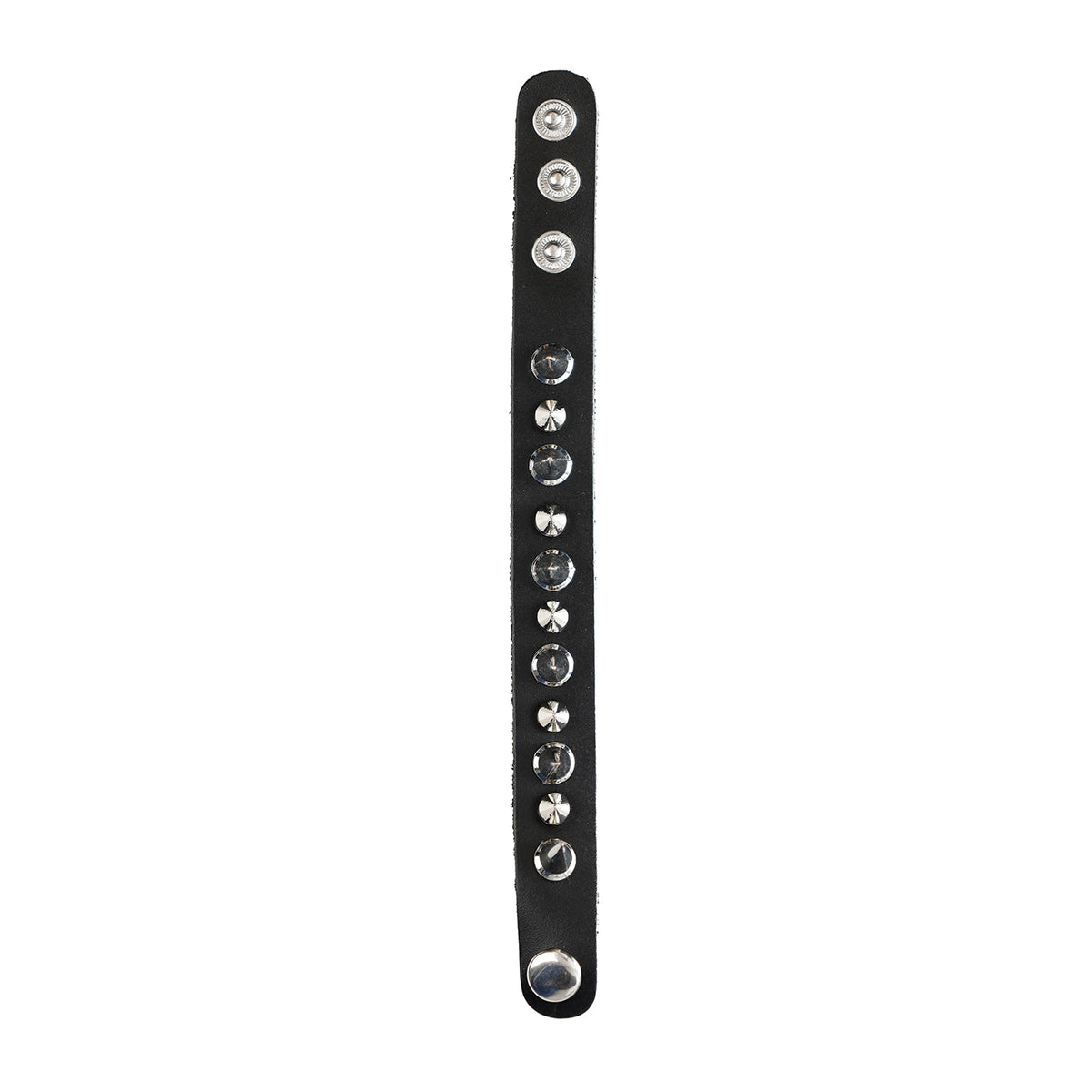 Tall And Short Cone Studs Bracelet, Black/Silver – EXOSHOP
