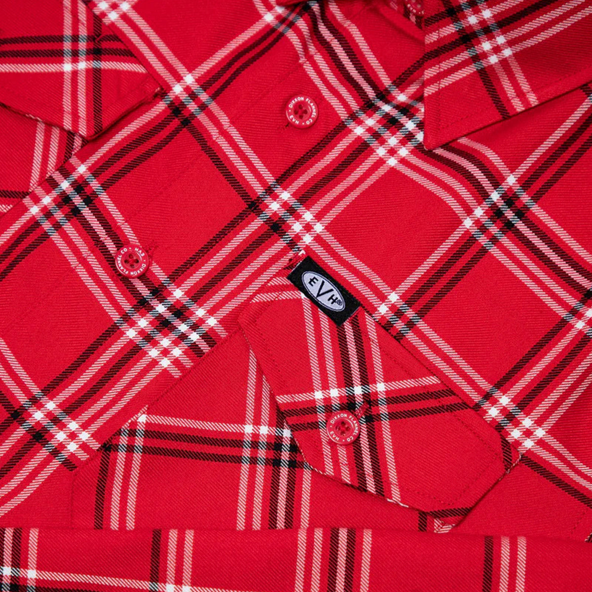 Eddie Van Halen Flannel, Red/Black/White – EXOSHOP