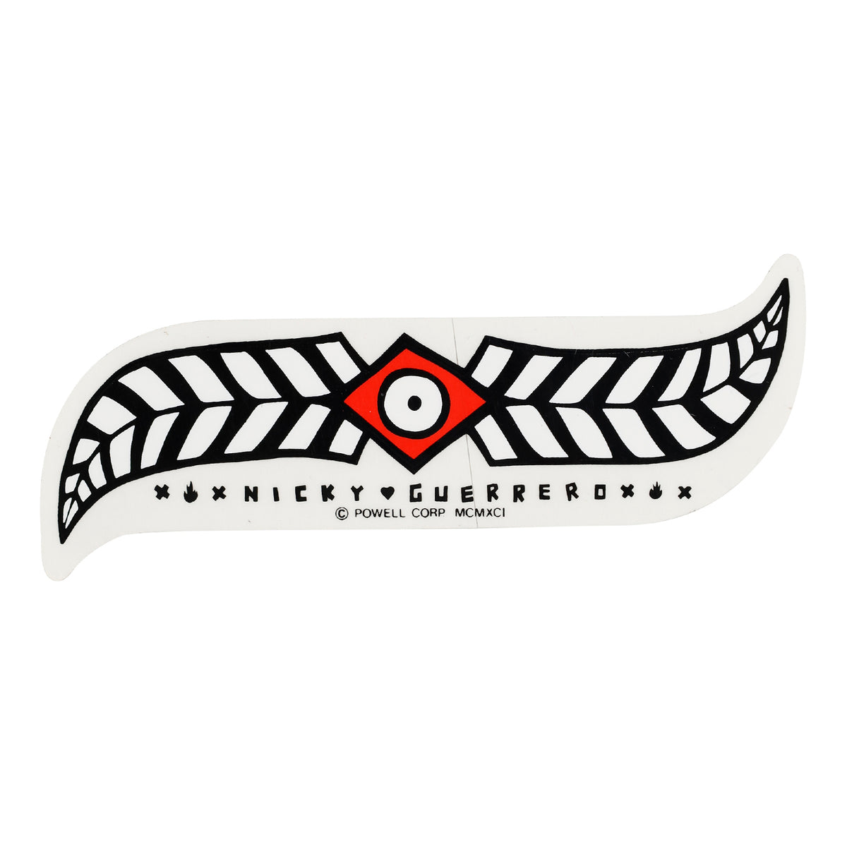 Vintage Sticker - Nicky Guerrero Feather, Black/Red/White/Transparent – EXOSHOP